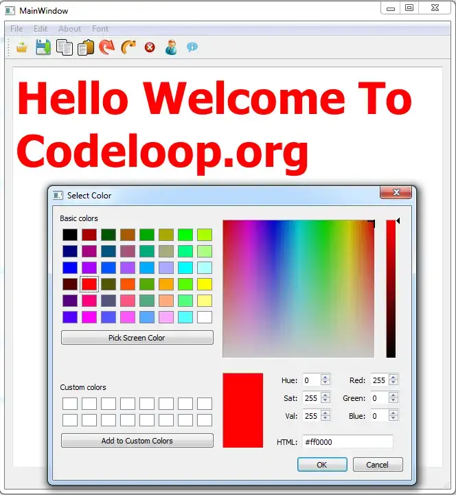 Qt5 Gui How To Create Qfontdialog Codeloop Category: Pyqt5 Python