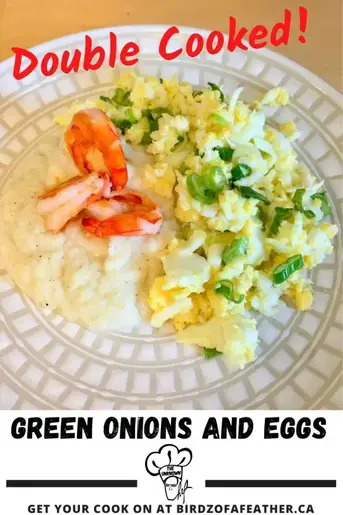 how to cook green onions and eggs