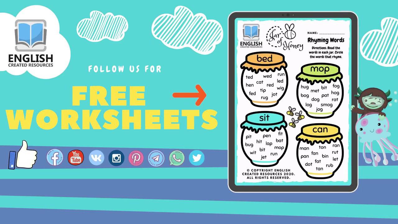 FREE Kindergarten Reading Comprehension Worksheets Read Along.