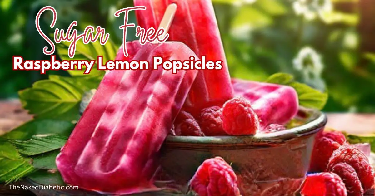 Easy Sugar Free Raspberry Lemon Popsicles.